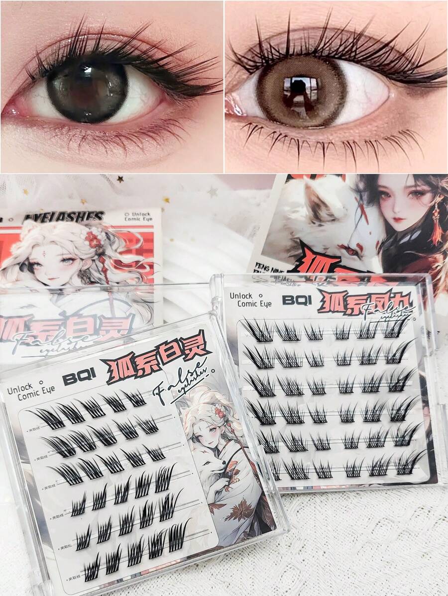 36 Clusters In 6 Rows, Curl LC, 8-14mm Length, 0.05mm Thick, Dense ...