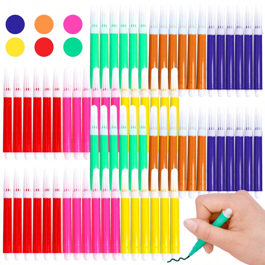 5-20Packs 6-Color Watercolor Pens Creative Mini Drawing Marker Pen ...