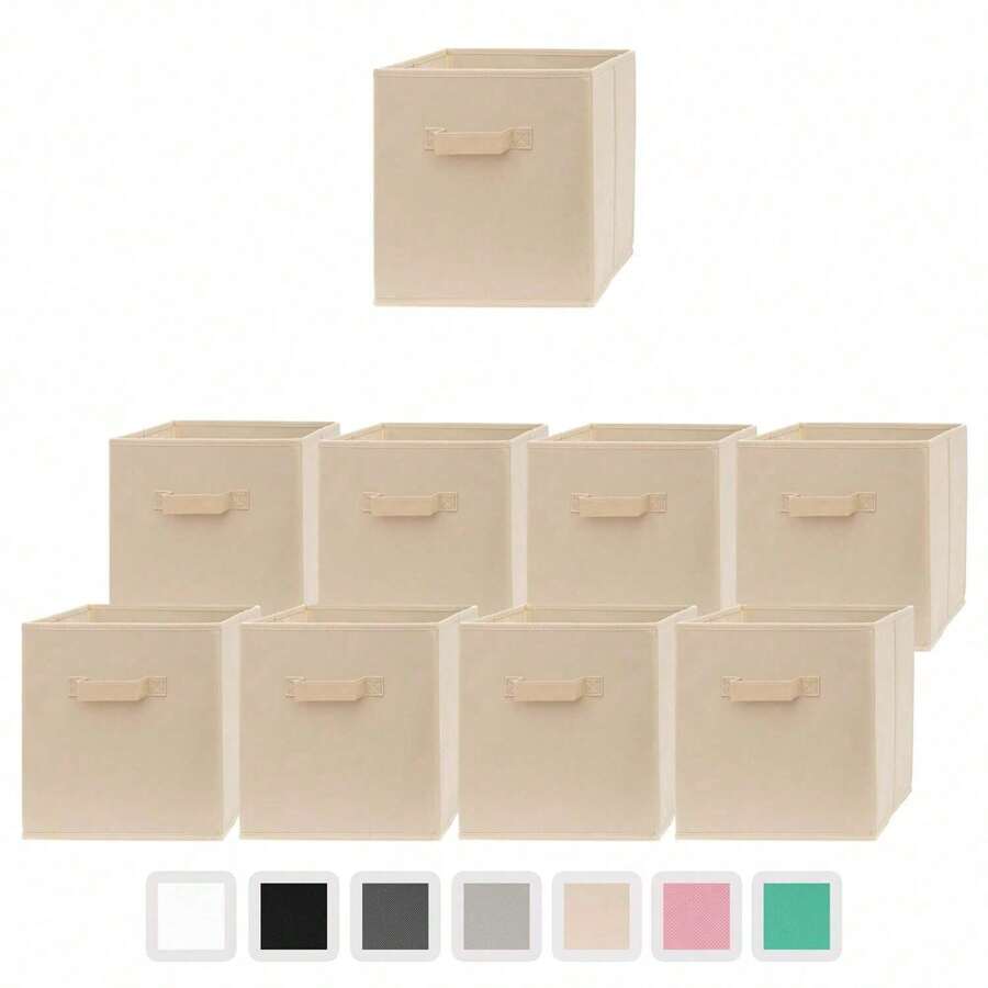 Storage Cubes - 11 Inch Cube Storage Bins (9 Pack) | Foldable Cubby ...