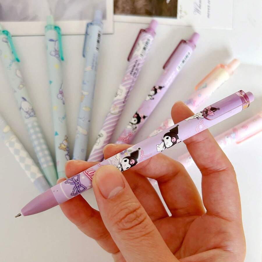 Sanrio Kuromi Neutral Pen, Retractable Ink Pen For Students, High ...