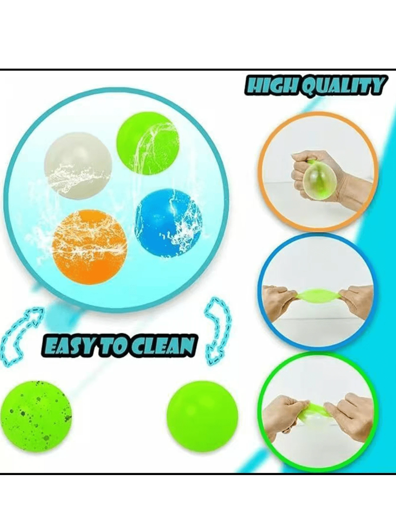 6pcs/Set Glow-In-The-Dark Sticky Stress Balls, Wall Ceiling Adhering ...