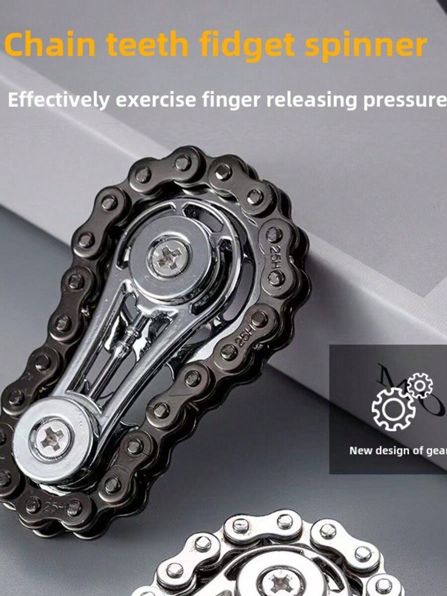 Mechanical Gear Flywheel & Chain Metal Toys | Sensory Finger Spinner ...