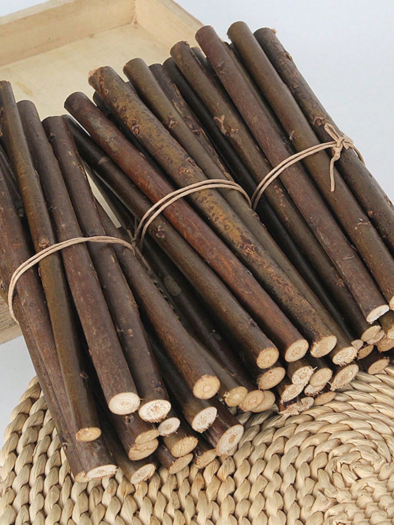 50pcs ,Wood Log Sticks , Natural Branch Sticks, Wood Craft Sticks For ...