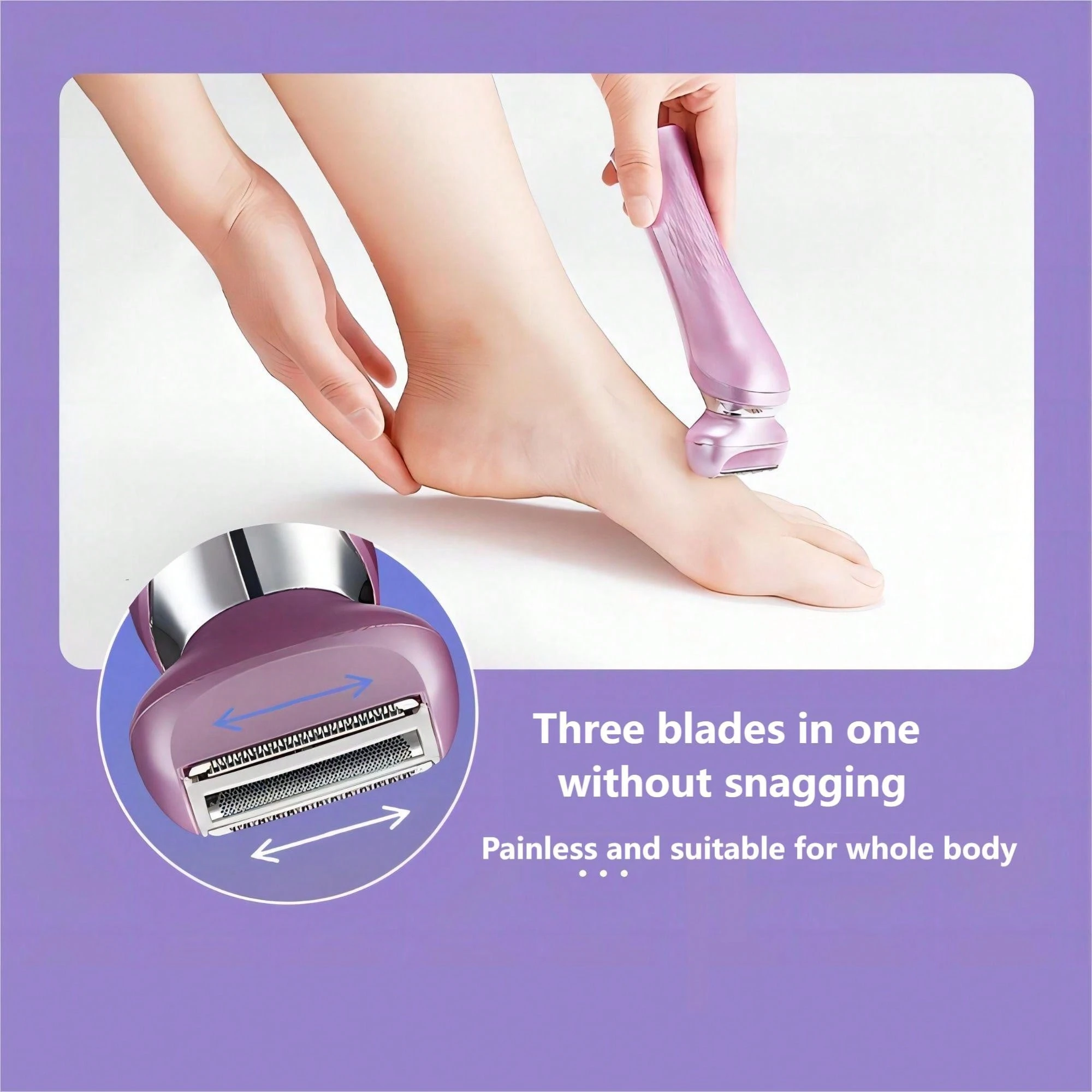 Lady's Shaver LED Digital Display Electric Shaver Women's Underarm ...