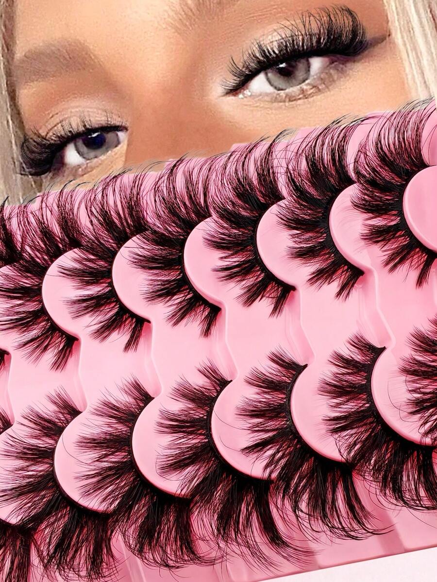 7 Pairs Fox Eye Eyelashes Cat Eye Lashes Winged End Eye Elongated ...