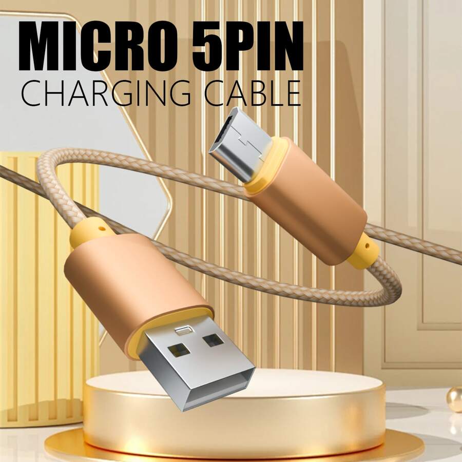 A 1M Gold Braided Material Cable Capable Of Passing 2A Current, Stable ...