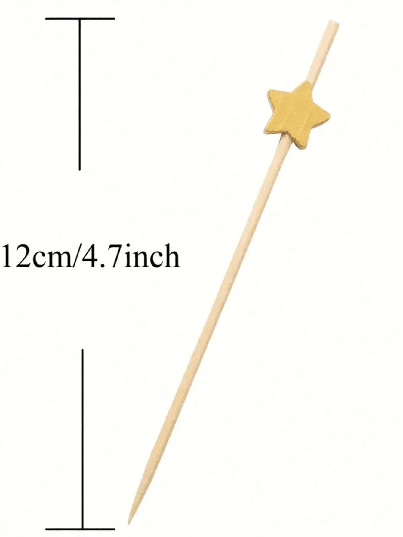 50pcs Shimmering Golden Star Cocktail Picks - Handcrafted Wooden Sticks ...