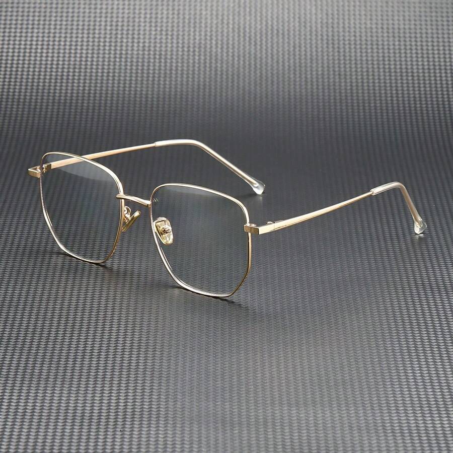 Large Frame Men's Non-Prescription Glasses, Polygon Frame Eyeglasses ...