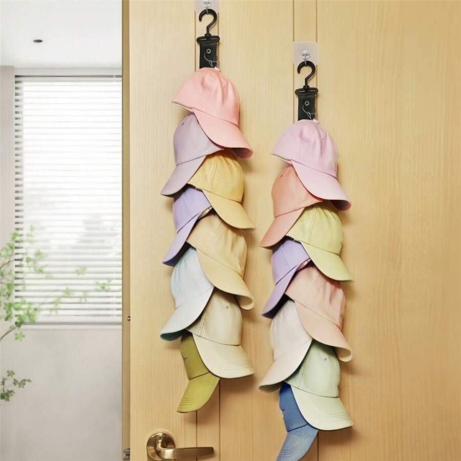 Hat Organizer, Unisex Hat Storage Holder Each With 8 Clips | Over-The ...