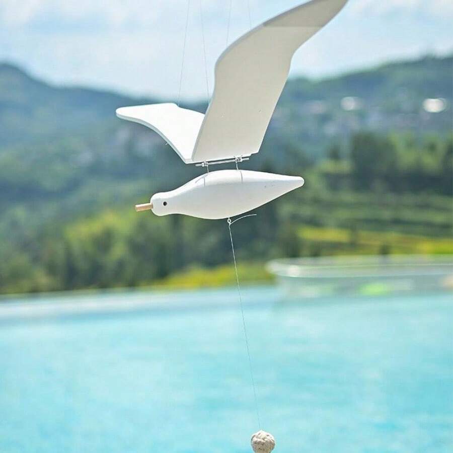 Hanging Flying Flapping Seagull Wooden Seagull Collectible Modern ...
