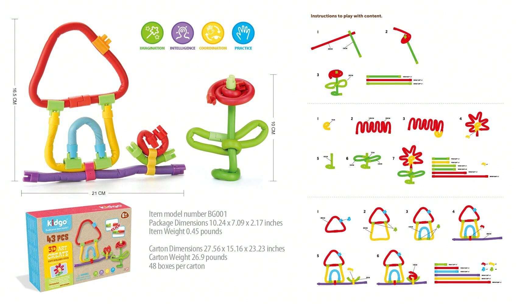 DIY Colorful Twist & Bend Sticks Toys For Kids, EVA Pipe Cleaners ...