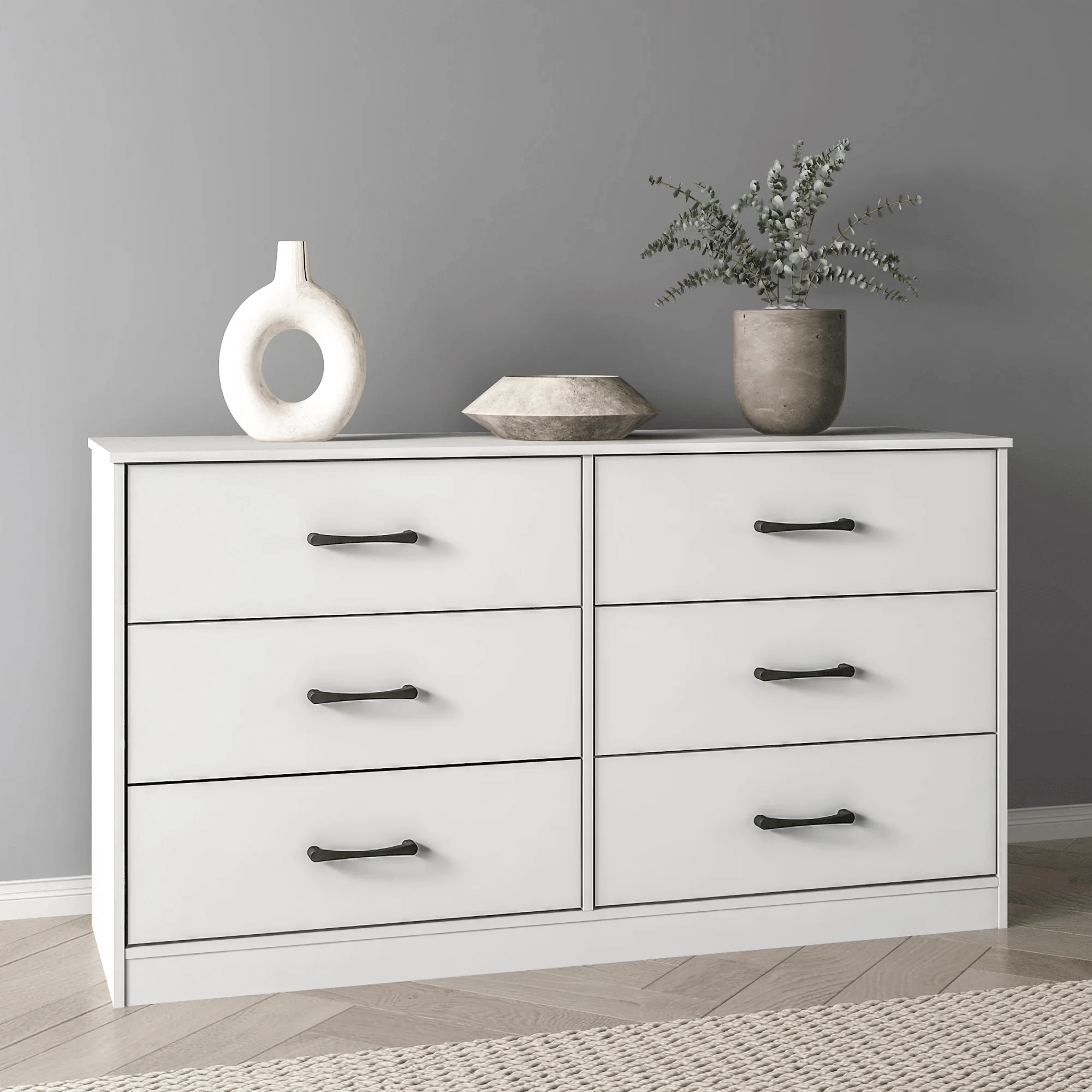Mainstays 6 Drawers Dresser Wood Storage Dressers Chests Of Drawers For ...