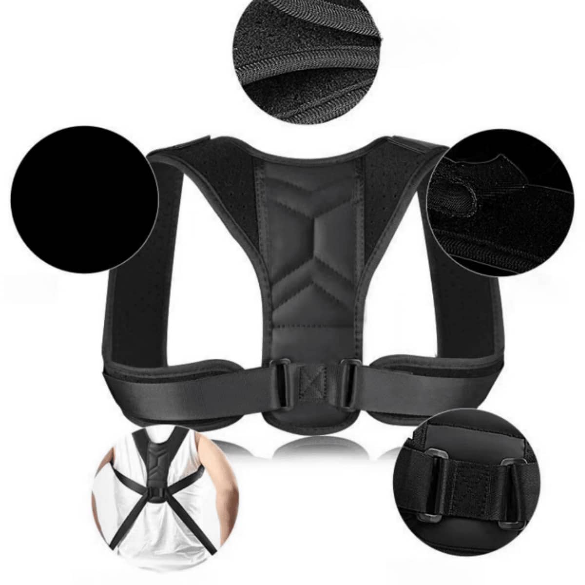 Back Posture Corrector For Men & Women - Adjustable Full Back Support ...