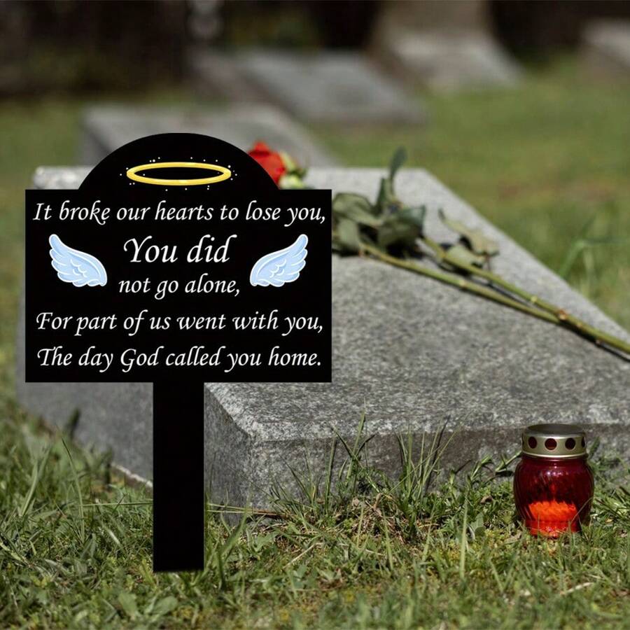 1pc Acrylic Gravestone Memorial Decoration, Suitable For Funeral ...