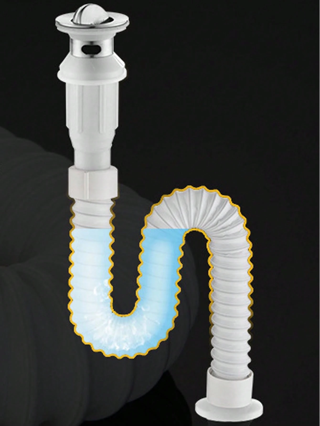 Kitchen Sink With Integrated Strainer Flip Board And Steel Hose Drain ...