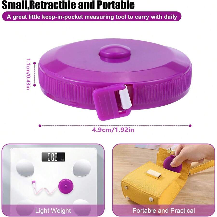 Tape Measure Body Measurement Tape 60 Inch/150cm, Retractable Fabric ...