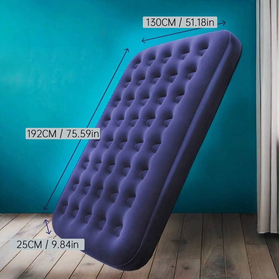 1pc Inflatable Mattress, Portable Folding Cushion Bed, PVC Fabric ...