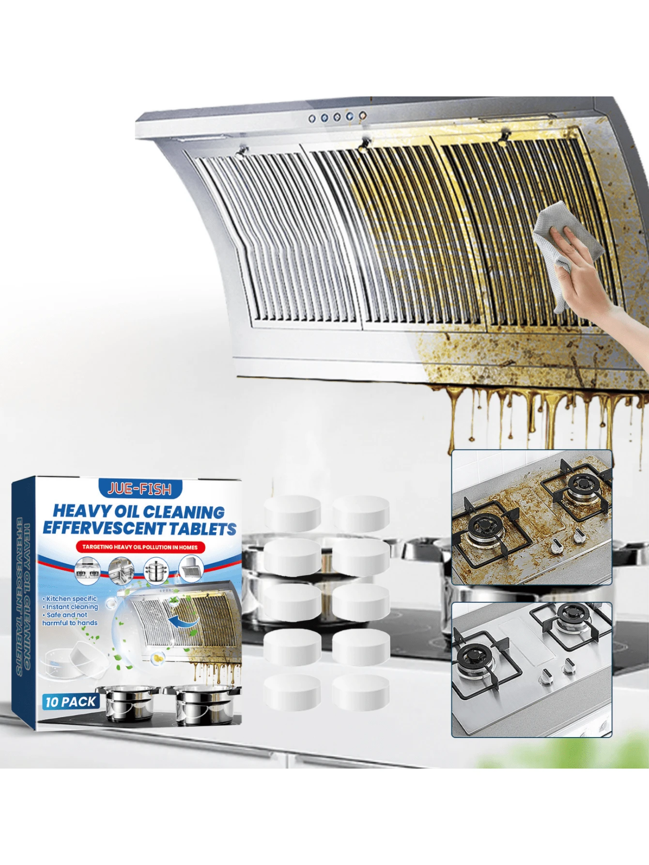 Kitchen Cleaning Effervescent Tablets - Effective For Removing Grease ...