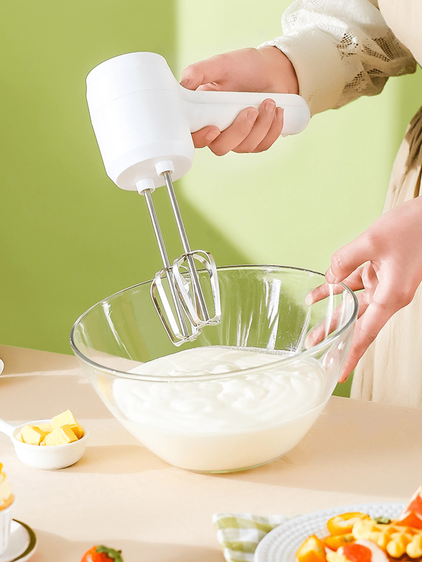 Electric Beater Home Baking Small Cream Mixer Automatic Hand-Held ...