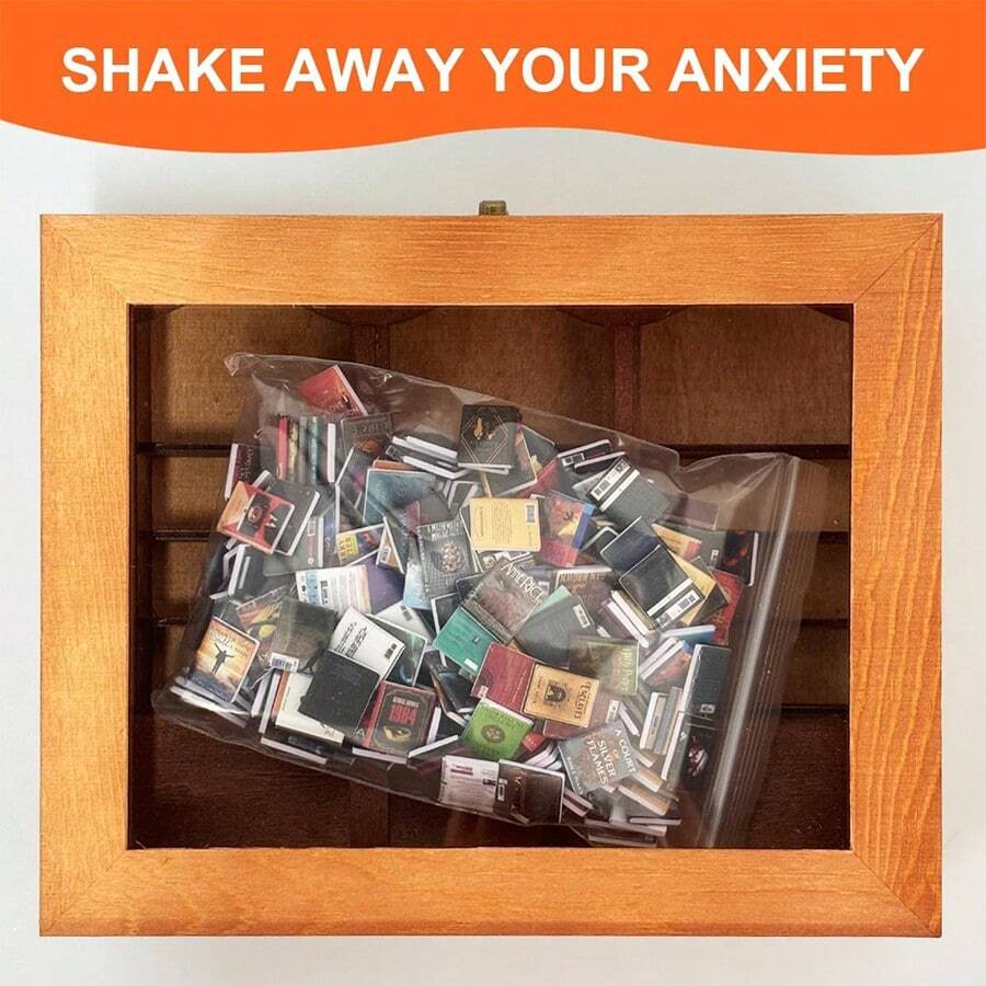 1pc Anxiety Bookshelf 200-Piece Mini Book Mini Bookshelf Decoration ...