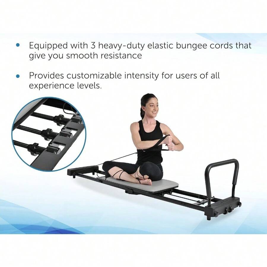 Pilates Reformer Workout Machine For Home Gym - Pilates Reformer With 3 ...