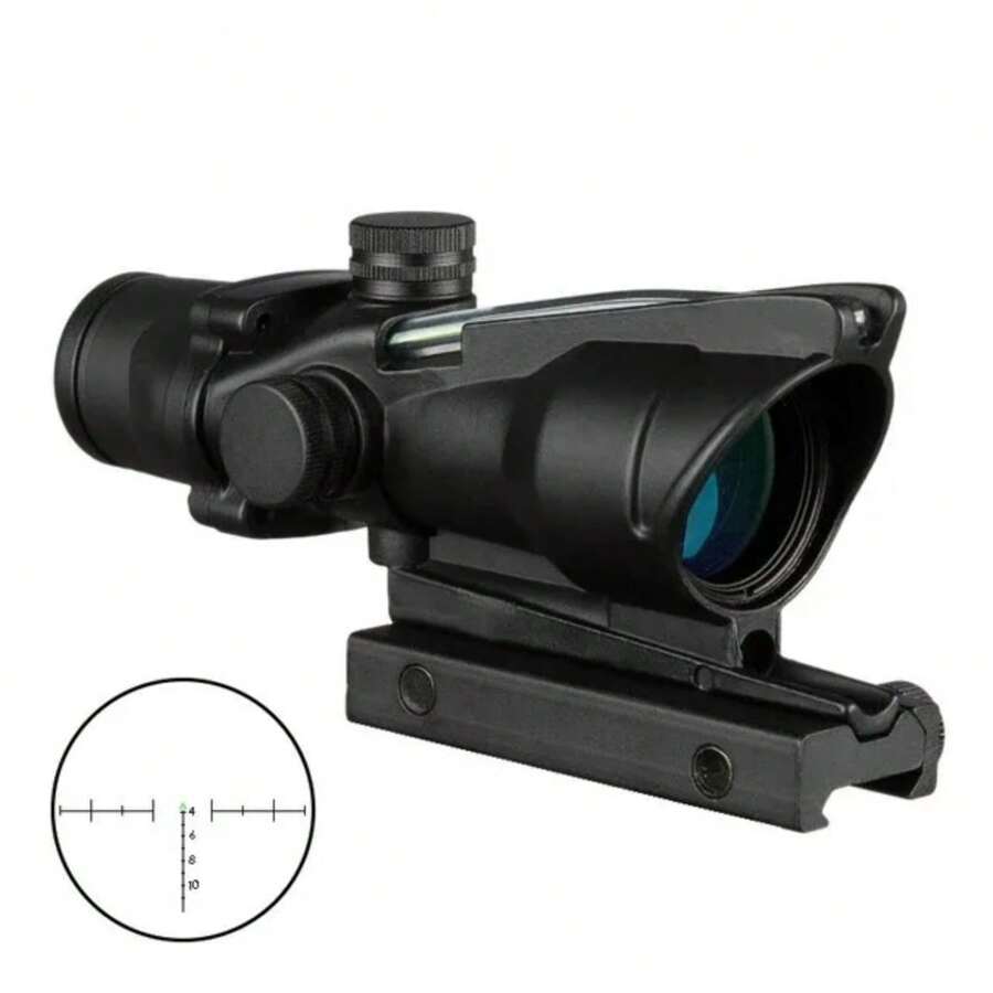 4X32 Hunting Riflescope Real Fiber Optics Grenn Red Dot Illuminated ...