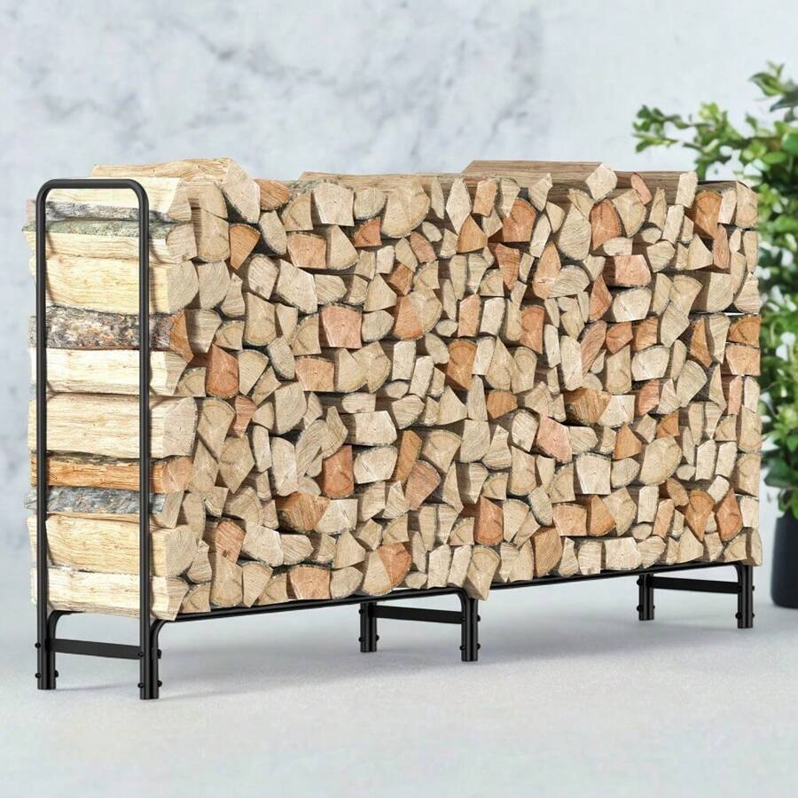 Outdoor Fire Wood Log Rack For Fireplace Heavy Duty Firewood Pile ...