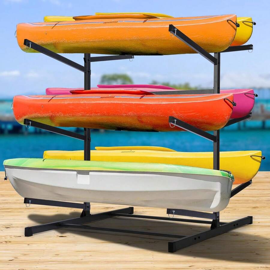 Kayak Storage Rack, Heavy Duty Kayak Racks For Garage And Outdoor ...