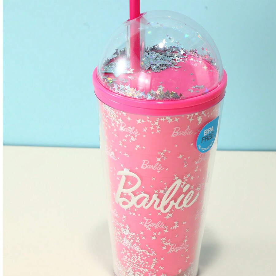 Miniso Miniso Barbie Collection Double Layer Plastic Tumbler With Straw ...