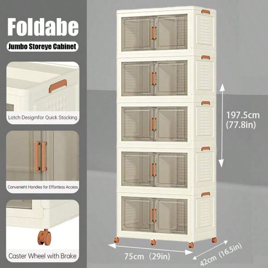 ONAIL Super Large Foldable Storage Box With Lid, Stackable Household ...