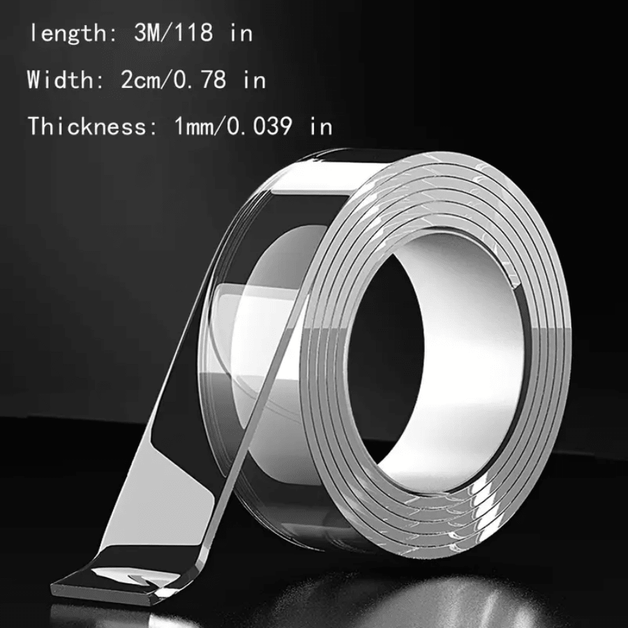 3 PCS Roll Heavy Duty Double Sided Tapes, Reusable Traceless Strong ...