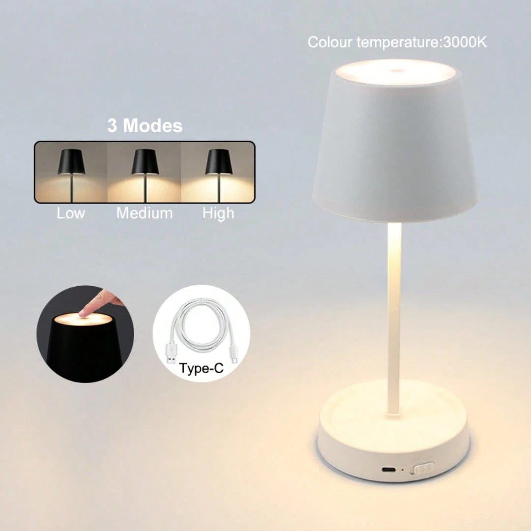 1pc Portable Wireless LED Dimmable Table Lamp, Bottle Lamp ...