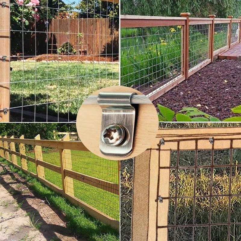 200pcs Metal Livestock Fencing Clips, R-Type Cable Clamps For Fixing Wire Bundle, Fence ...