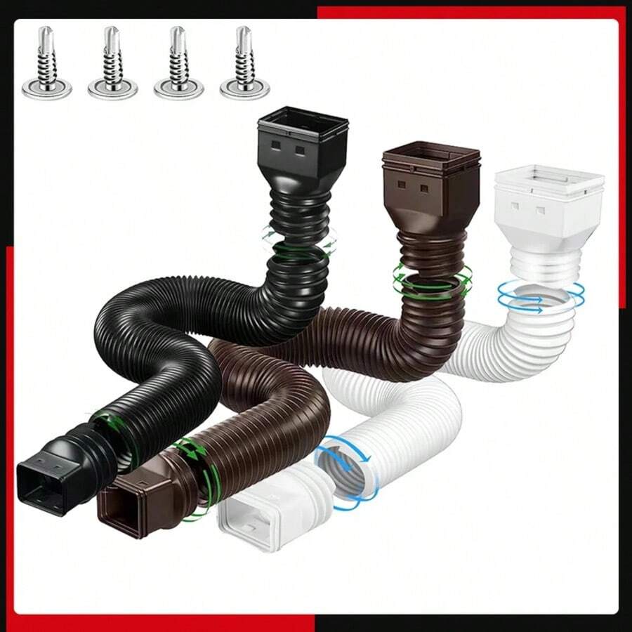 Rain Gutter Downspout Extensions Flexible Drain Downspout Extender ...