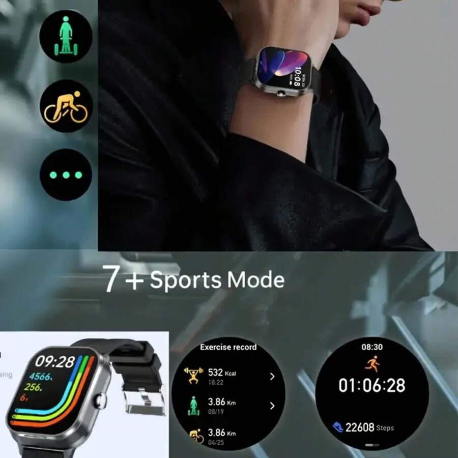 D8pro Smartwatch With Built-In Headphones 2-In-1 (Answer/Dial), 2.01 ...