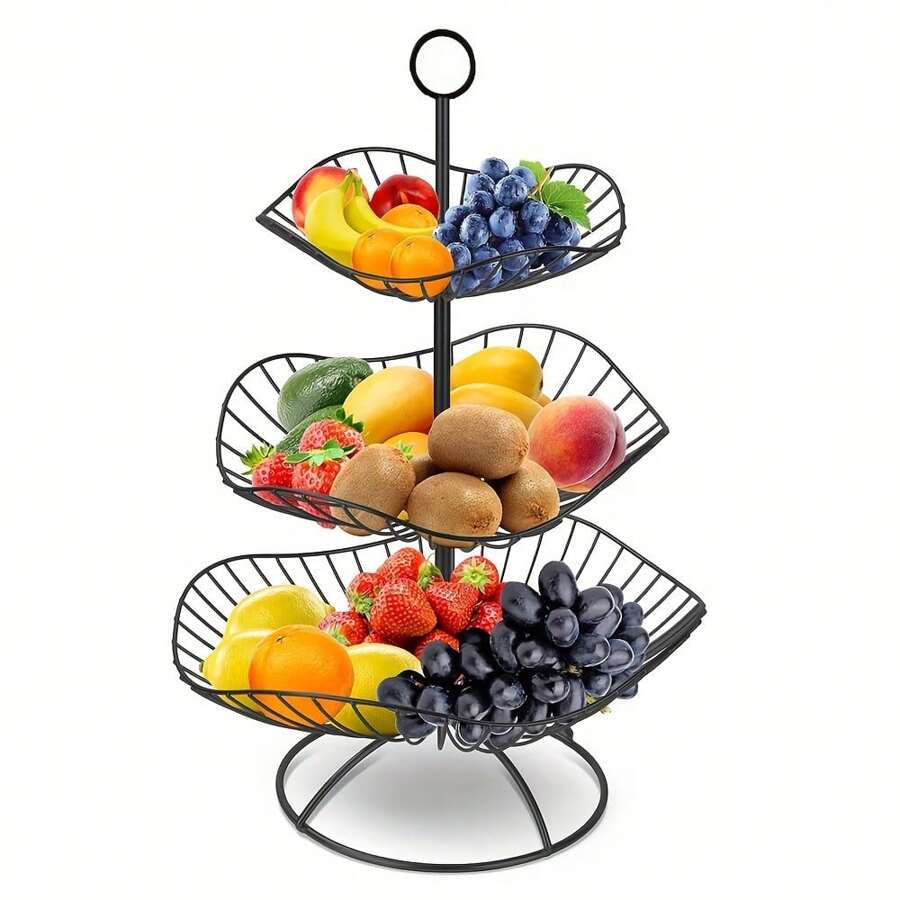 1 pièce Panier à fruits en fer, 2 niveaux/3 niveaux Bols à fruits en ...