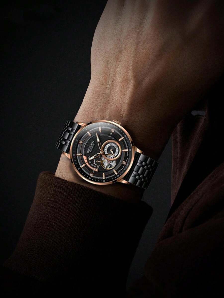 SOLLEN Men's Mechanical Automatic Watch, Waterproof, Multifunctional ...