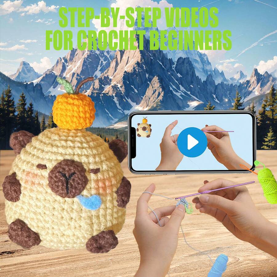 Kit de matériel de crochet animal DIY convenant aux débutants qui ...