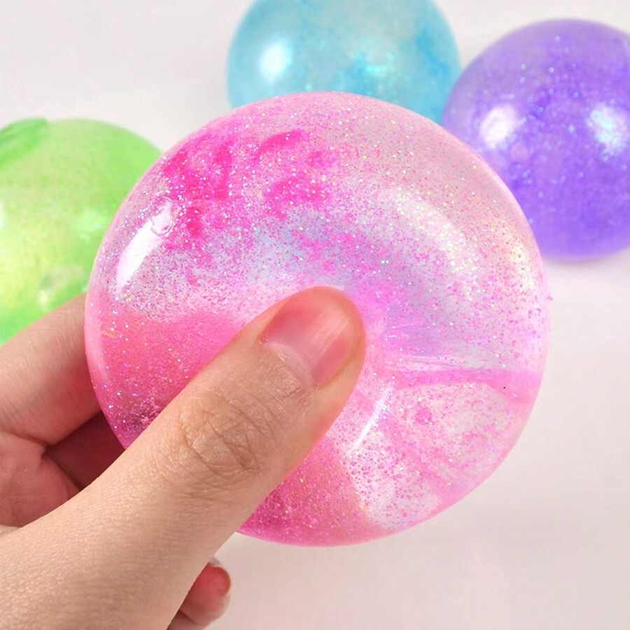 Latest Glitter Malt Squeeze Stress Ball Soft Squishy Fidget Toy With ...
