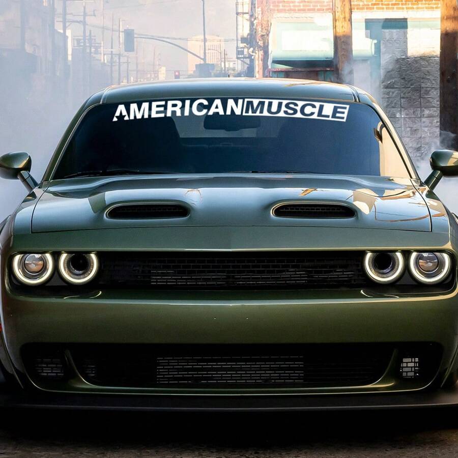 American Muscle Car Windshield Sticker Front Window Windscreen Decor ...