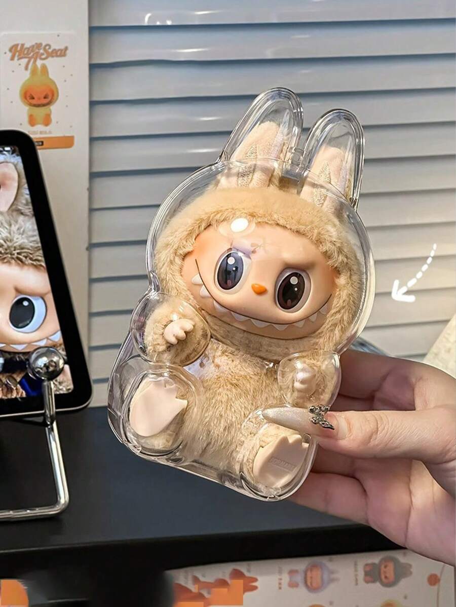 2 Pcs Chic Monster Labubu Macaron Transparent Protective Case With ...