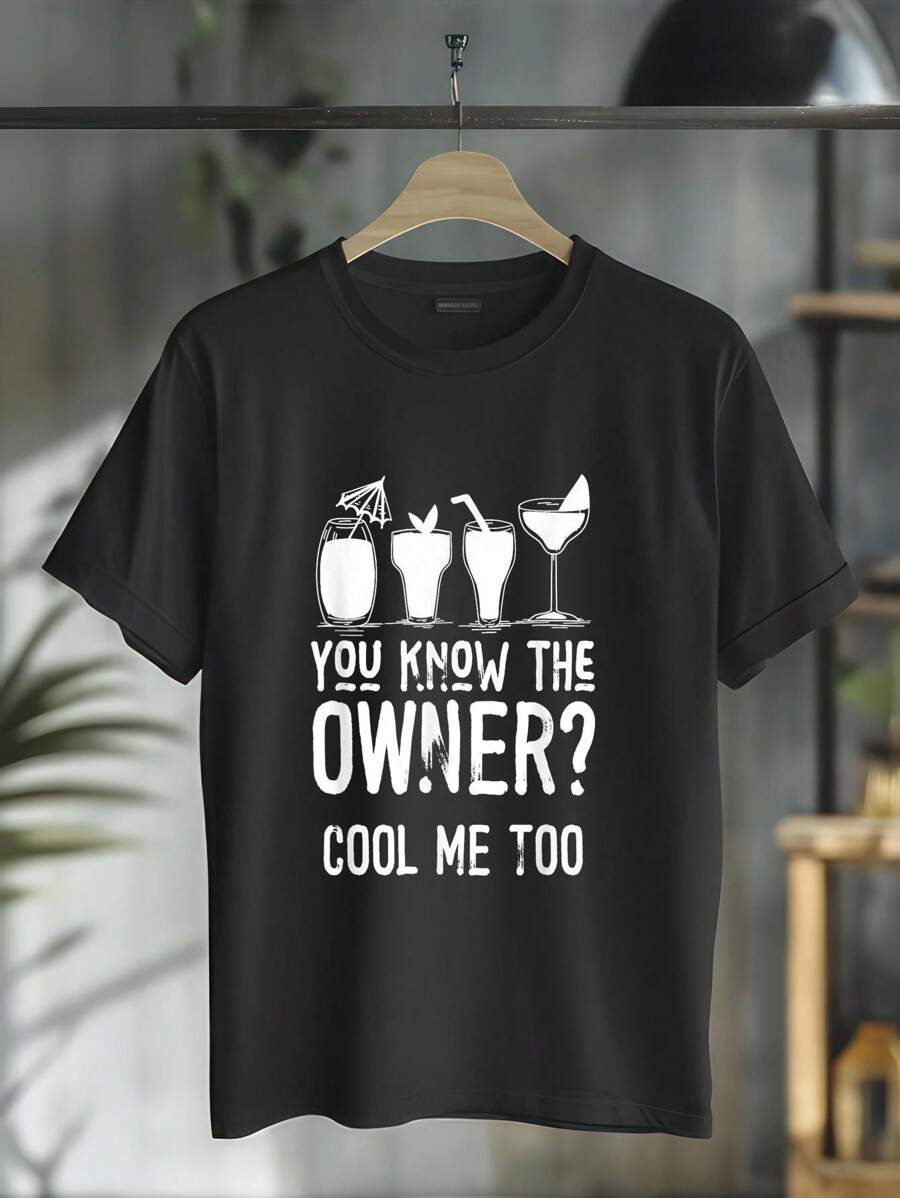 I Know The Owner Too Cocktails Mixologist Bartender T-Shirt | SHEIN UK