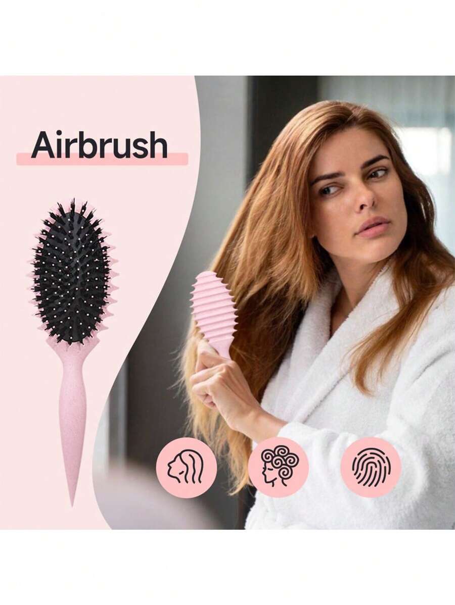 Hair Brush, 2025 Newest Boar Bristle Hair Brush Styling Brush, Curl Define Brush, Shaping ...