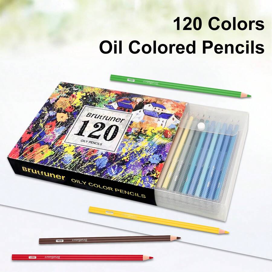 120pcs Colored Pencils,Oil-Based Colored Pencil Set, Premium Soft Core ...