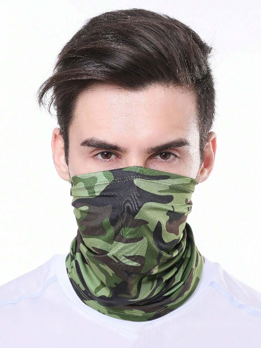 1pc Outdoor Sports Sunscreen Mask, Balaclava Men's Face Scarf, Summer ...