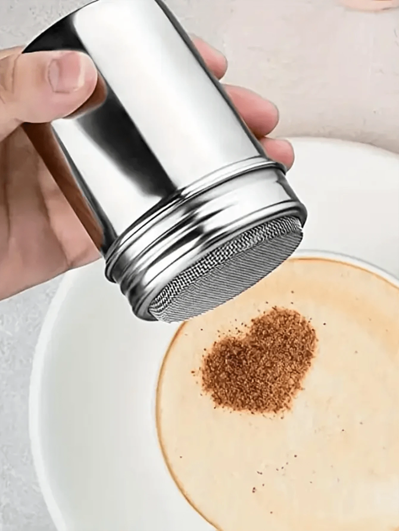 1pc Stainless Steel Cocoa Powder Shaker, Fine Mesh Powder Sugar Sifter ...