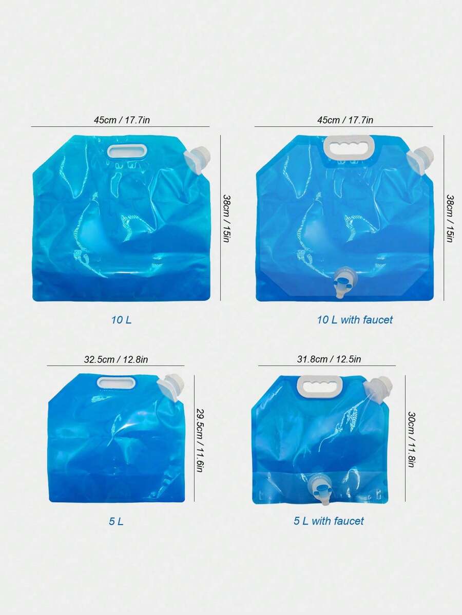 5L/10L Camping Water Bag Portable Folding Water Bucket Large Water Container Portable Foldable ...