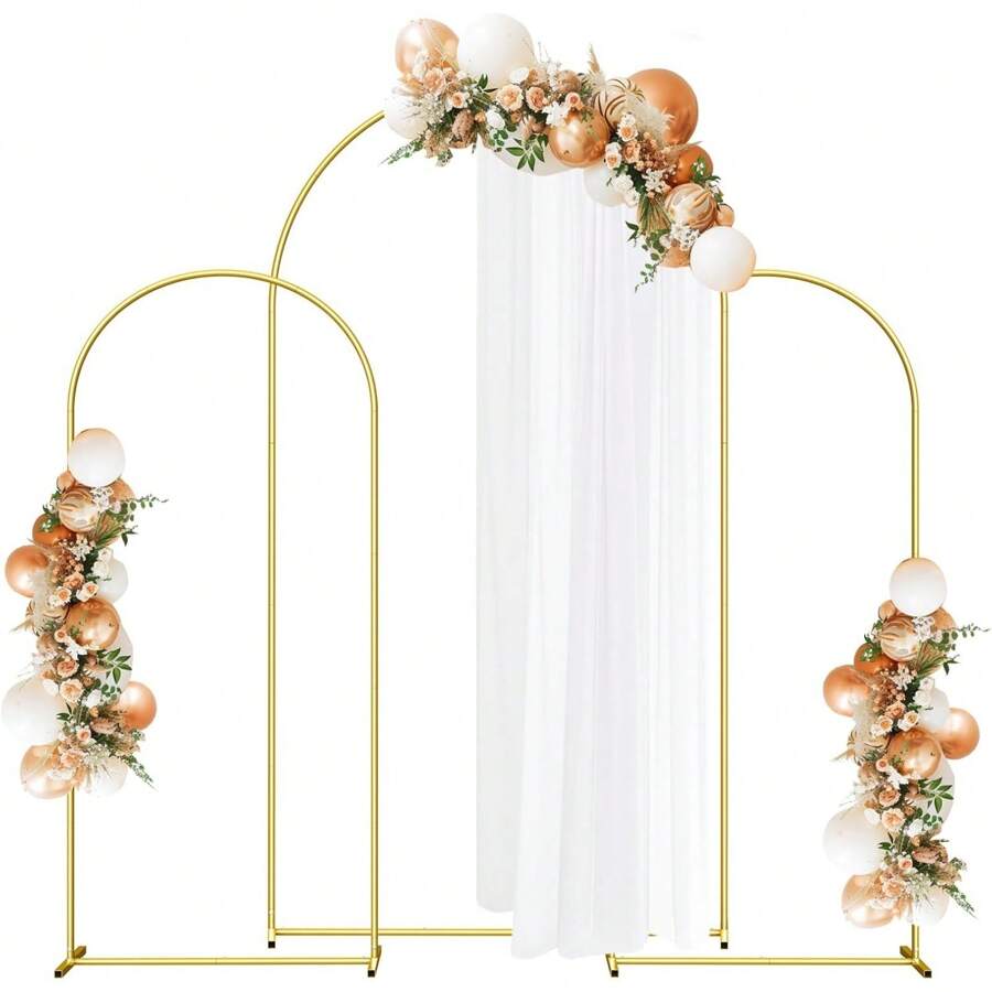 Wedding Arch Backdrop Stand Set Of 3 (7.3FT, 6FT, 6FT), Metal Arch ...