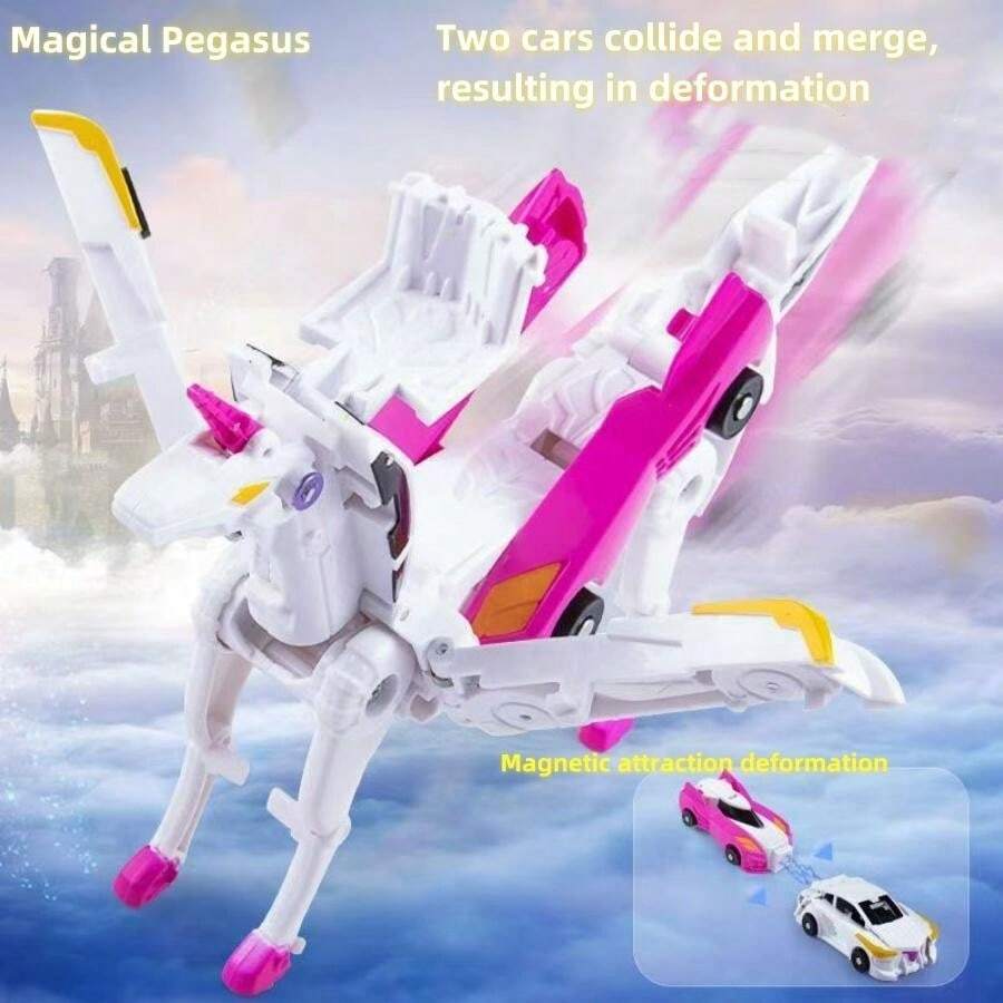 Magic Racing Car 2-In-1 Crashable Transformable Unicorn Pegasus ...