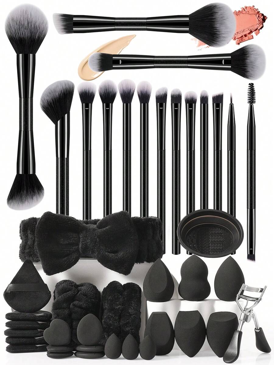 41pcs Makeup Brush Set Includes 15pcs Soft Bristle Makeup Brushes ...